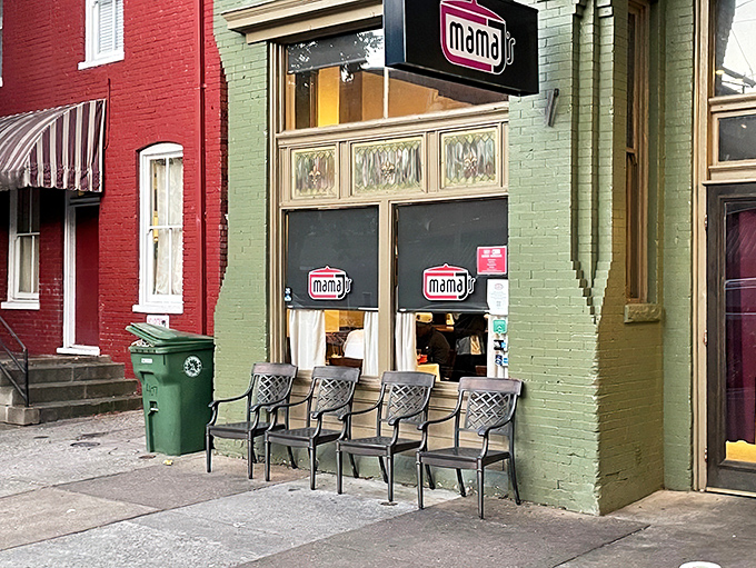 The unassuming mint-green exterior of Mama J's belies the culinary treasures within. Like finding a diamond in your grandmother's cookie jar.