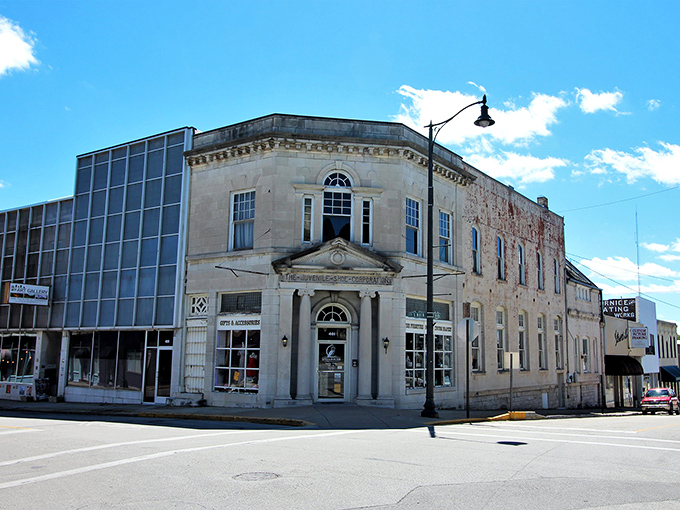Historic limestone buildings line Carthage's square, where time seems to move at its own leisurely pace. Small-town charm with big-time character.