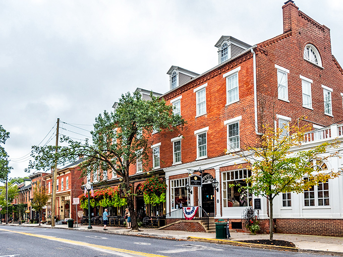Lititz's historic streetscape feels like stepping into a time machine where the Wi-Fi still works perfectly. These brick beauties have stories to tell.