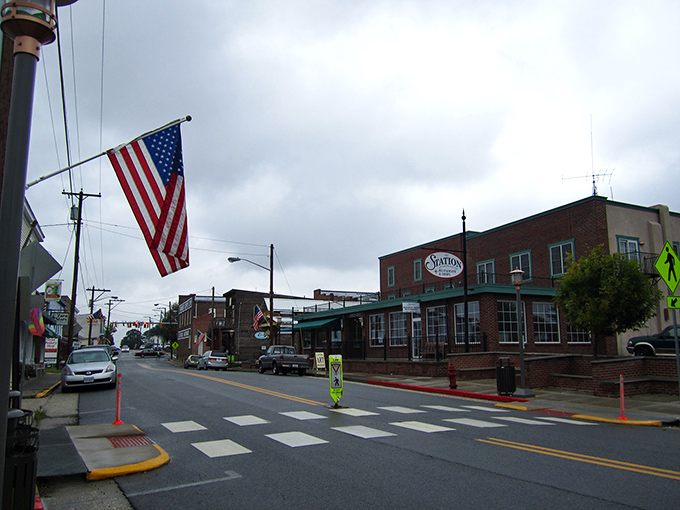 Main Street, Floyd – where the American flag waves proudly and one stoplight means you've arrived at Virginia's most charming small town secret.