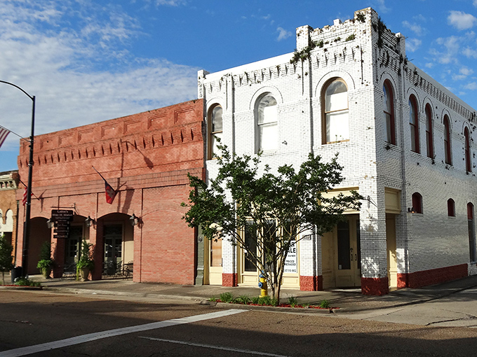 New Iberia's historic downtown looks like a movie set, but it's the real deal – brick facades and vintage charm included.