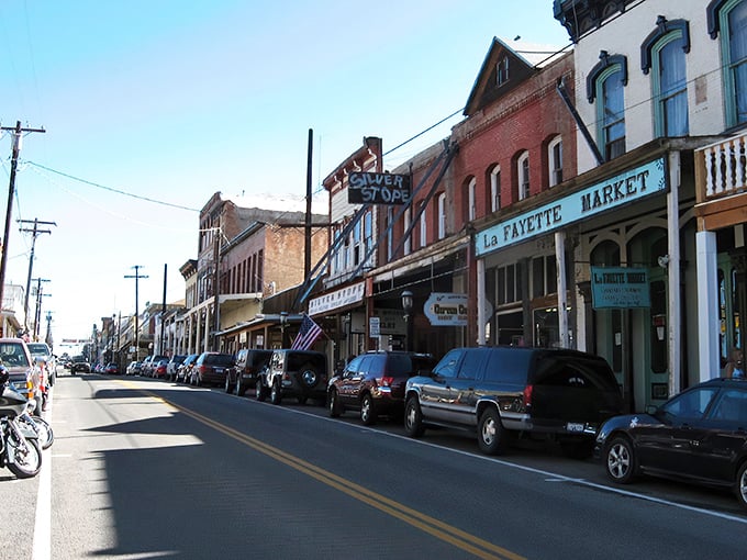 C Street welcomes you with its historic storefronts and wooden boardwalks. The Delta Saloon sign beckons like an old friend with stories to tell.