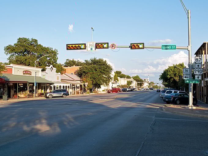 Fredericksburg's tree-lined Main Street welcomes visitors with its blend of German heritage and Texas charm. Like finding Europe tucked between Austin and San Antonio.