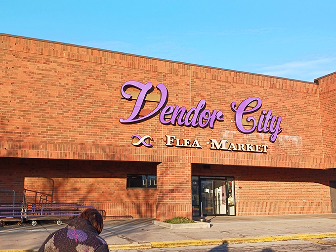 The unmistakable purple sign of Vendor City beckons like a treasure map's X-marks-the-spot for bargain hunters across Indiana.