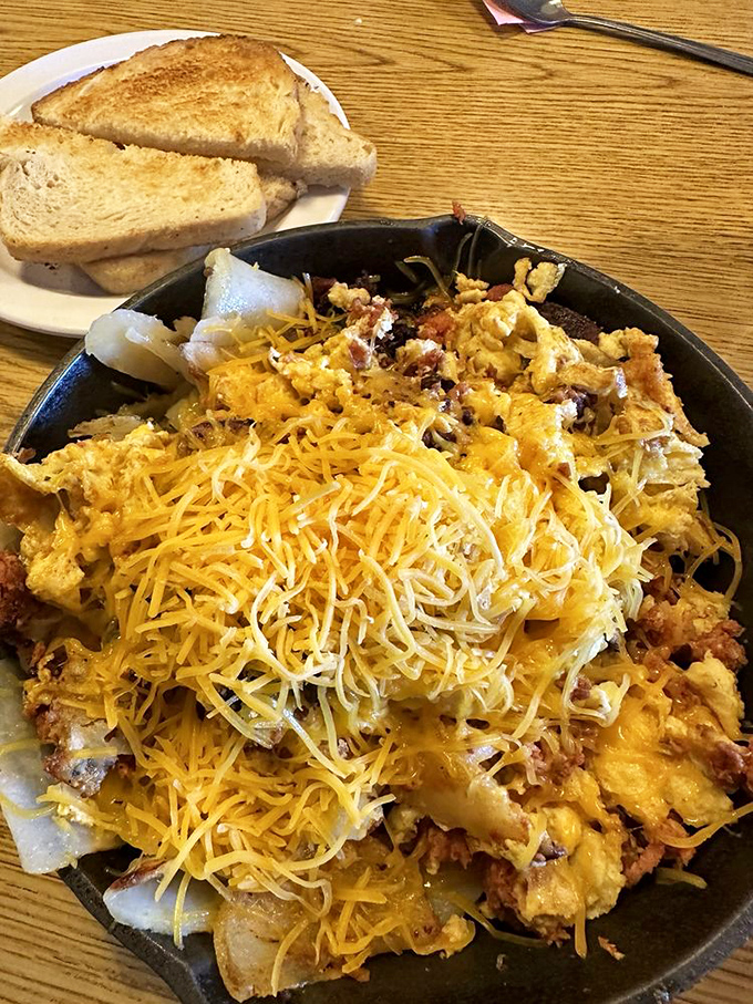 This skillet is what breakfast dreams are made of &ndash; layers of flavor excavated one delicious forkful at a time.