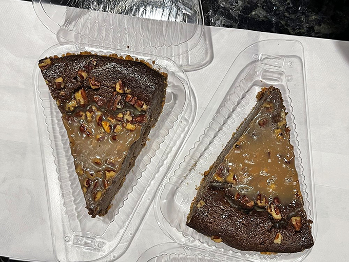 Pecan pie so rich it probably has its own accountant. That gooey caramel center is where dreams are born.