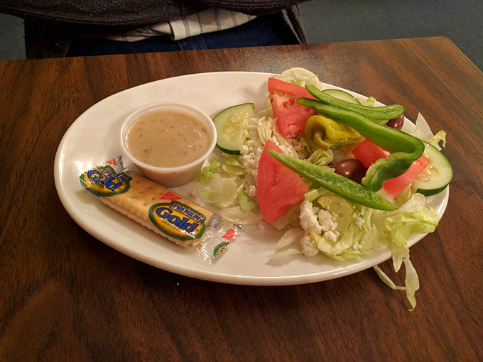 A Greek salad that doesn't skimp on the good stuff&mdash;where feta comes in blocks, not crumbles, because this isn't amateur hour.
