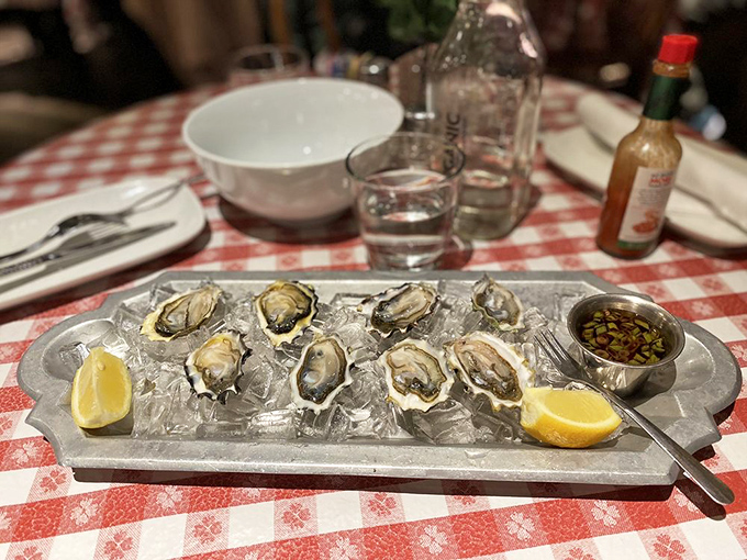 Fresh oysters on ice&mdash;nature's perfect appetizer. Each one a tiny ocean in a shell, waiting for a squeeze of lemon.