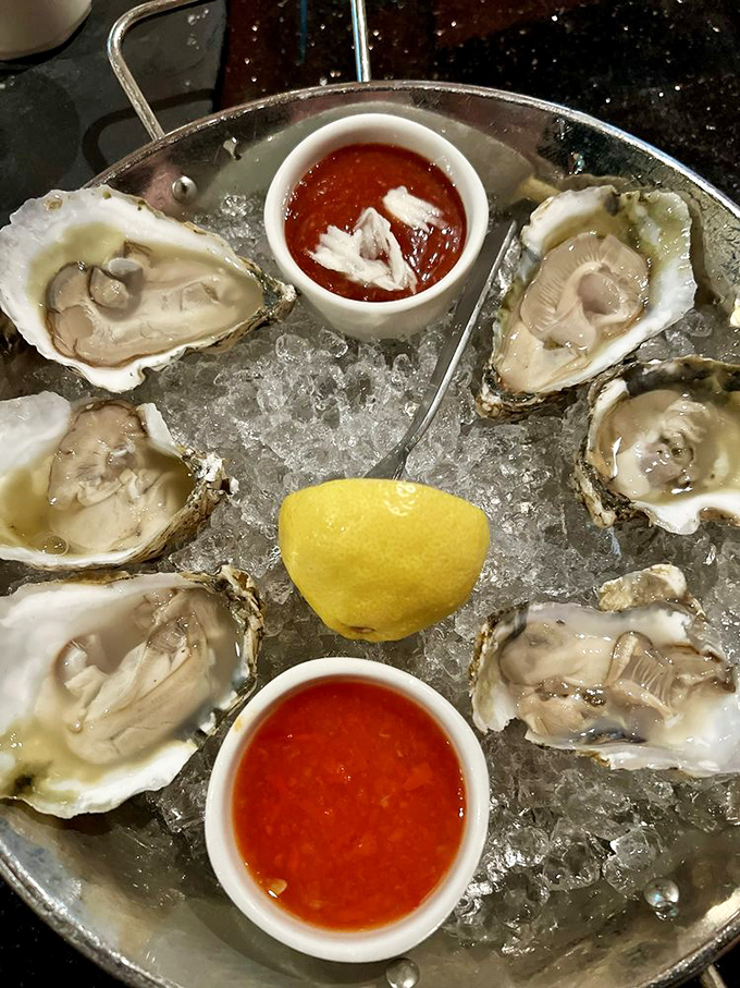 Oysters on ice&mdash;nature's perfect appetizer. Like little ocean treasures waiting to be discovered with a splash of cocktail sauce.