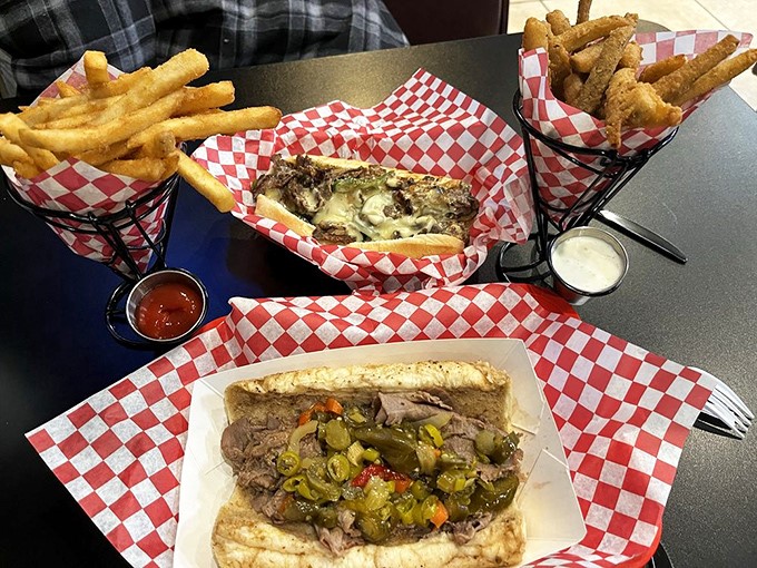 The ultimate tableside dilemma &ndash; which to devour first, the expertly crafted Italian beef or the gooey, indulgent Philly?