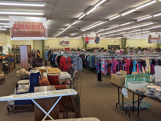 A thrifter's paradise stretches before you like the Yellow Brick Road of bargains. Dorothy never had it this good in Oz.