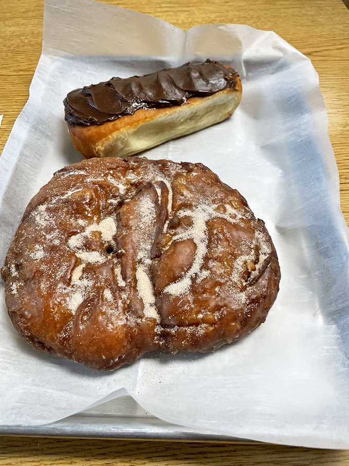The apple fritter &ndash; that magnificent, craggy landscape of cinnamon-apple goodness that makes you question why fruit was ever served any other way.