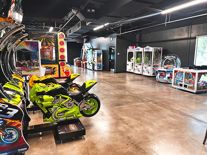 Between races, arcade games offer a different flavor of competition. The motorcycle simulators: training wheels for future track domination.