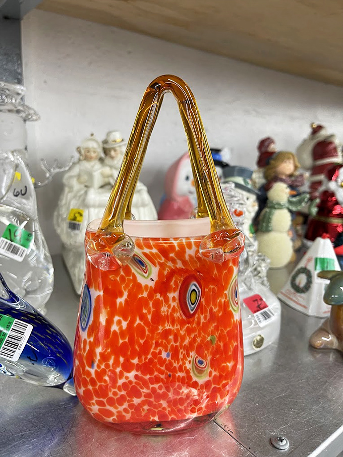 This Murano-style glass purse proves that sometimes the most impractical items make the most delightful discoveries. Functional? No. Fabulous? Absolutely.