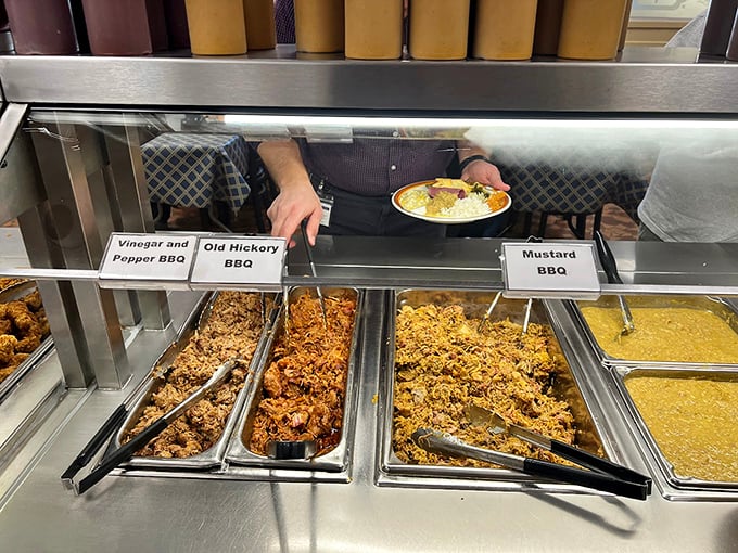 Three distinct barbecue styles await your verdict. Vinegar and pepper for the purists, hickory for the traditionalists, and mustard for true South Carolina devotees.