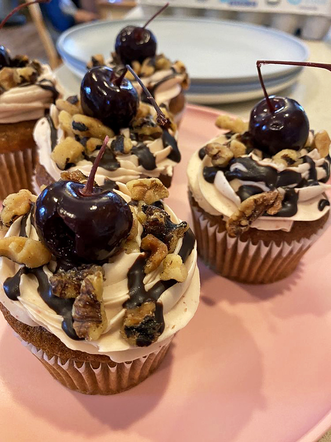 A cannoli that transports you to Sicily without the jet lag—powdered sugar, chocolate-dipped ends, and that perfectly crisp shell.