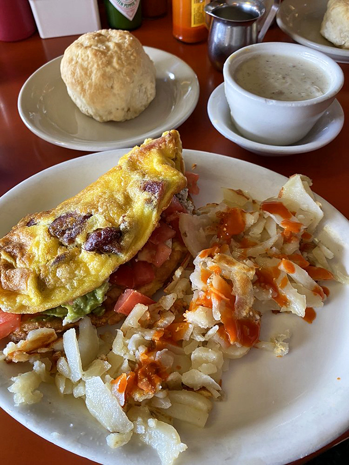 This blue cheese avocado omelet is what happens when breakfast decides to dress up for a fancy occasion.