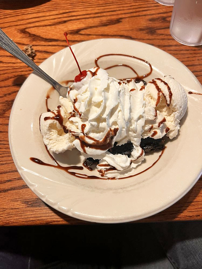 The brownie sundae that settles the age-old debate: warm chocolate and cold ice cream might be the perfect relationship model for us all.