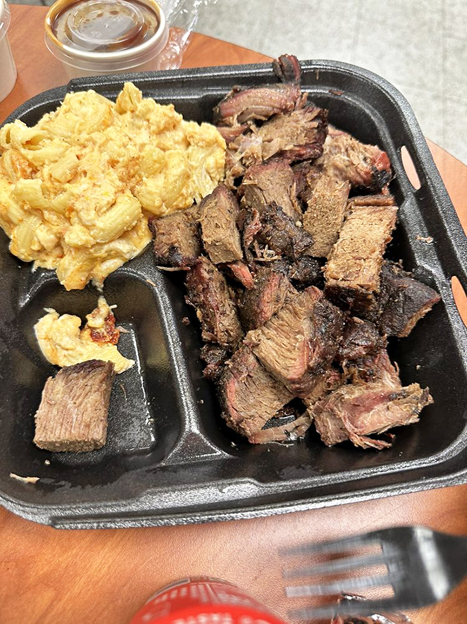 Burnt ends and mac and cheese: the comfort food power couple that makes you feel like you're being hugged from the inside out.