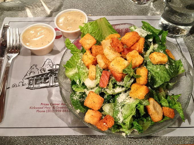 Even the Caesar salad gets the respect it deserves&mdash;crisp romaine, golden croutons, and dressing that wasn't squeezed from a packet in some faraway factory.