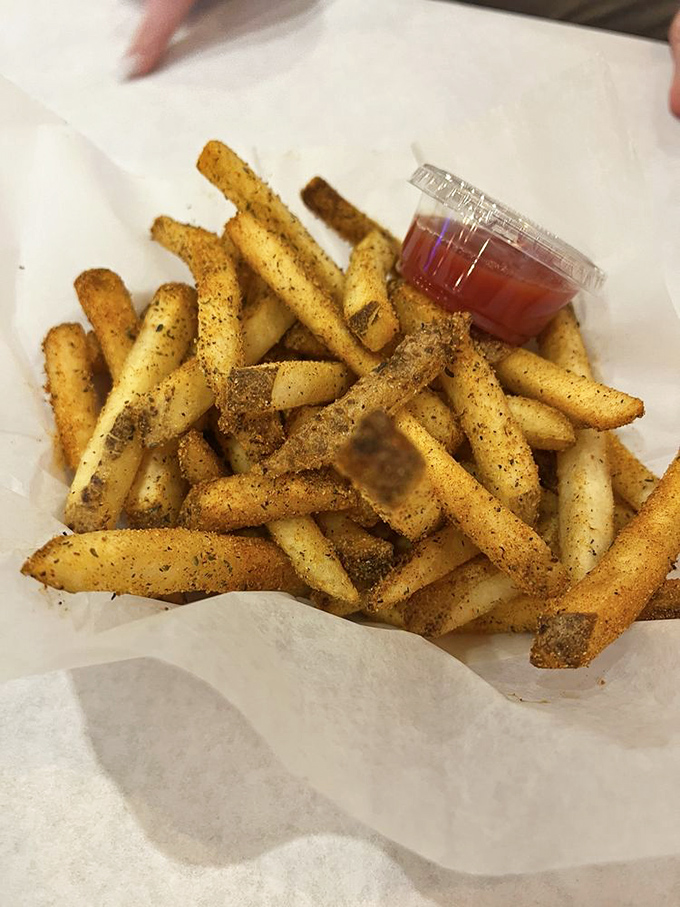 These aren't your average fries—they've gone to flavor university and graduated with honors in Cajun spice. Ketchup optional, enthusiasm mandatory.