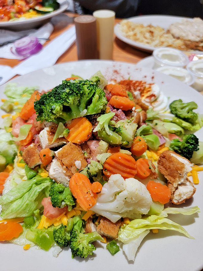 Even the salads at Mary B's don't skimp on generosity&mdash;this colorful medley proves healthy eating doesn't have to feel like punishment.