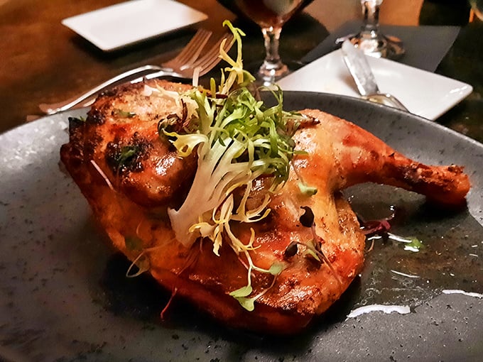This chicken didn't just get roasted&mdash;it got honored. Perfectly bronzed and garnished like it's accepting an award for poultry excellence.