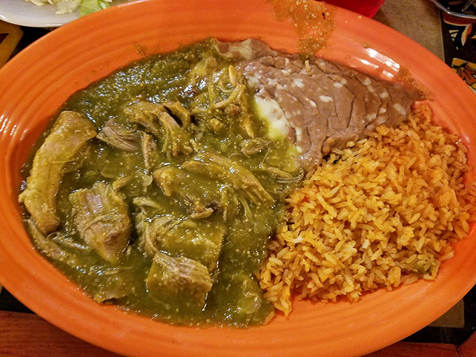 Chile verde that could make a grown adult weep with joy. The tender meat practically surrenders to your fork before you even touch it.