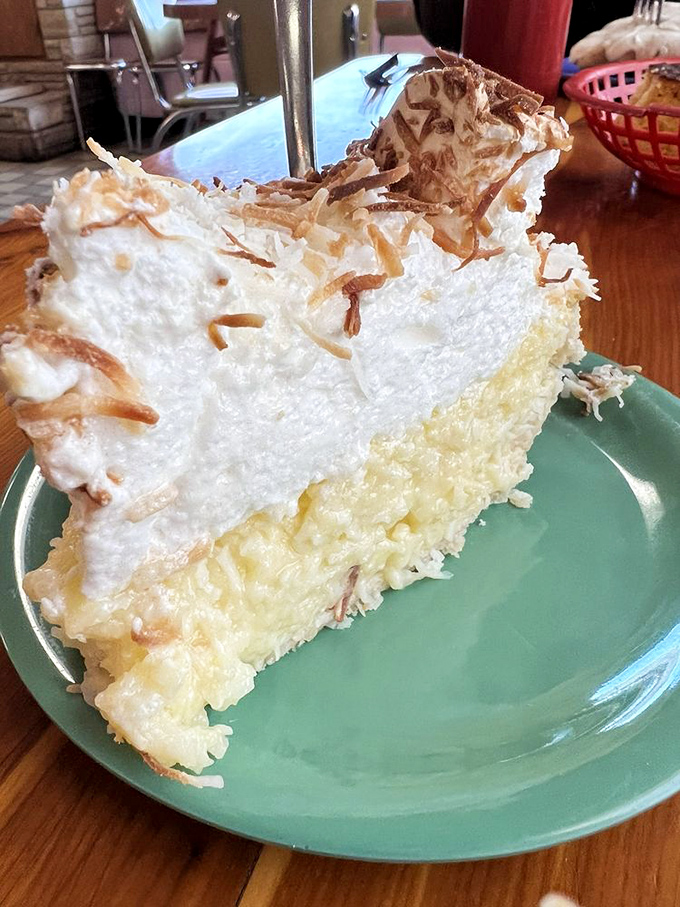 This coconut cream pie doesn't just have height&mdash;it has ambition. A towering testament to the power of whipped egg whites and patience.