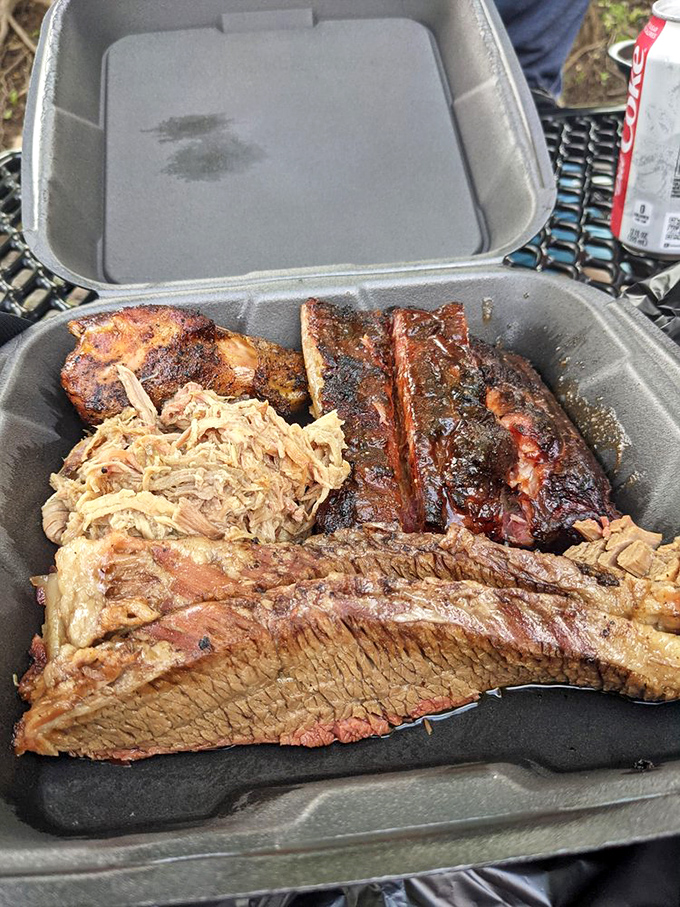 When your plate needs a bit of everything, this combo platter answers the call. It's not indecision; it's barbecue intelligence at its finest.