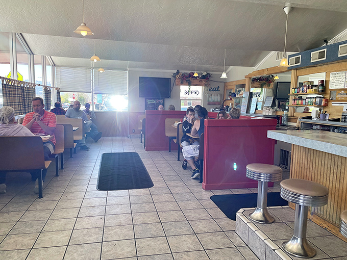 The true measure of a local gem: a dining room filled with regulars who've made this their morning headquarters.