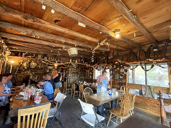 Where strangers become friends over shared expressions of "How am I going to finish this?" while tackling steaks bigger than their plates.