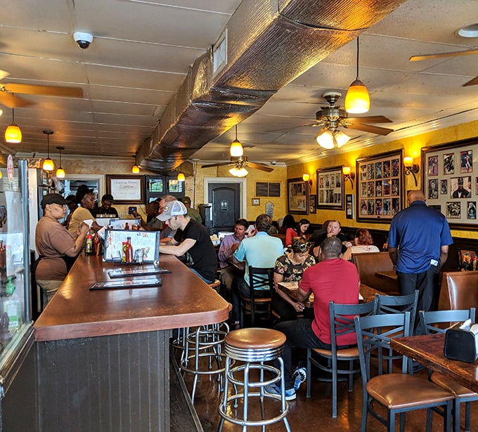 The diverse crowd speaks volumes&mdash;when food is this good, it brings everyone to the same table. Notice how nobody's looking at their phones? That's the power of great cooking.