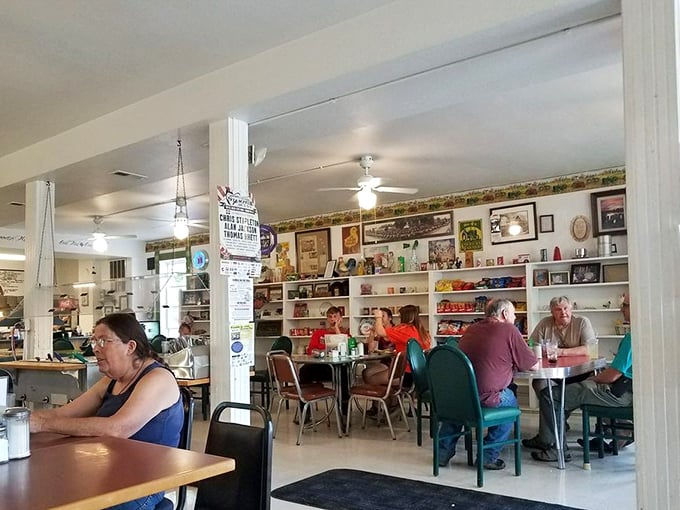 The regulars' section &ndash; where local news is exchanged, weather is analyzed, and the world's problems are occasionally solved over coffee.