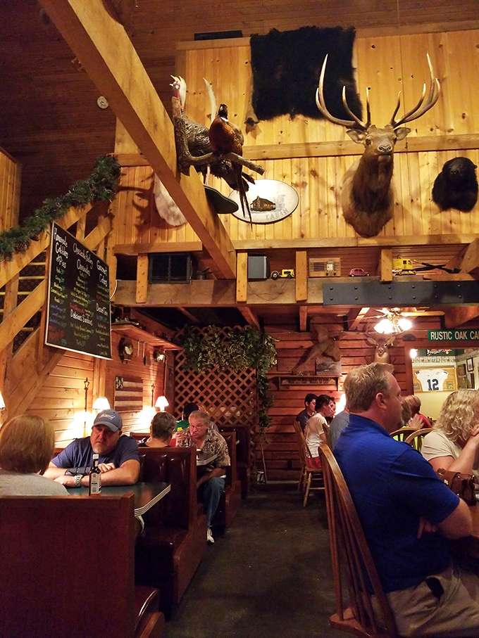 The ultimate test of any restaurant&mdash;happy locals filling the booths, gathered beneath watchful taxidermy in this wooden sanctuary of shared meals.