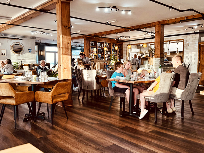 Families gather around wooden tables where memories are made between bites of perfectly prepared proteins and animated conversation.