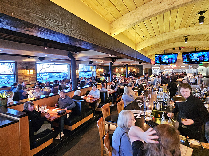 The dining room hums with the symphony of satisfaction&mdash;clinking glasses, appreciative murmurs, and the occasional "you've got to try this."