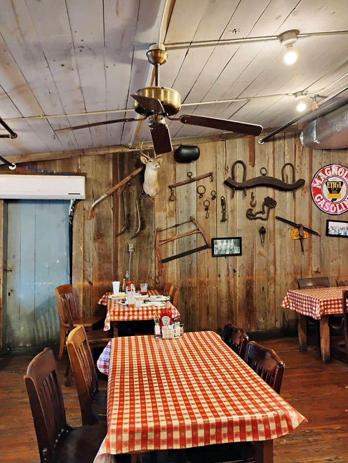 The dining area feels like the Texas family reunion you wish you were invited to &ndash; spacious yet cozy, bustling yet welcoming.