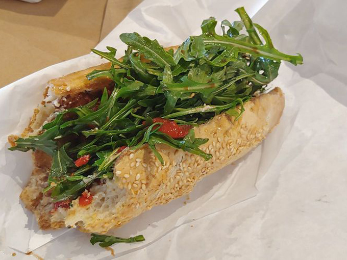 Fried eggplant with ricotta creates vegetarian sandwich nirvana. Proof that meatless doesn't mean joyless in the hands of sandwich artisans.