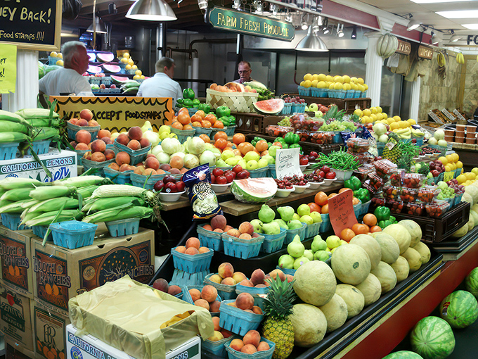 Farm-fresh produce creates a rainbow of healthy possibilities. Nature's candy store, where the colors are as vibrant as the flavors.