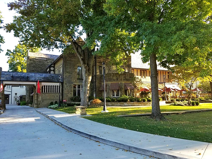 The Granville Inn doesn't just occupy space in town—it anchors it with stone-solid dignity and the kind of architectural details they don't teach anymore.