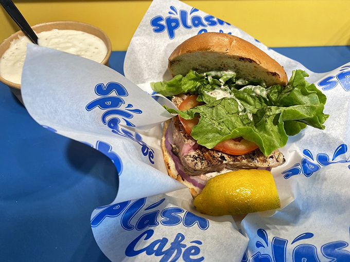 The ahi sandwich&mdash;proof that not everything at Splash needs to be fried to be fantastic. Fresh, vibrant, and ready for its close-up.