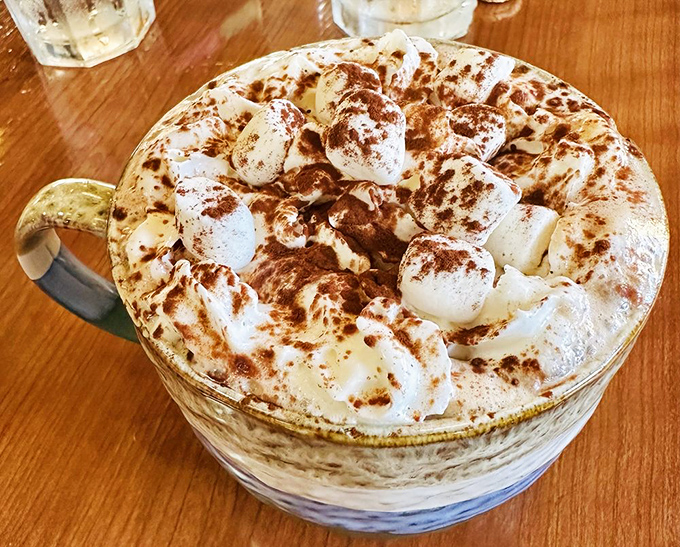 Hot chocolate that's dressed for the Oscars&mdash;whipped cream piled high, dusted with cocoa, and ready for its close-up.