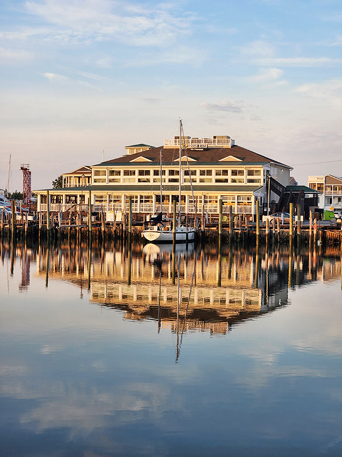 Irish Eyes embraces Lewes' colorful character with its whimsical blue and green fa&ccedil;ade, promising cold drinks and fresh seafood after a day on the water.