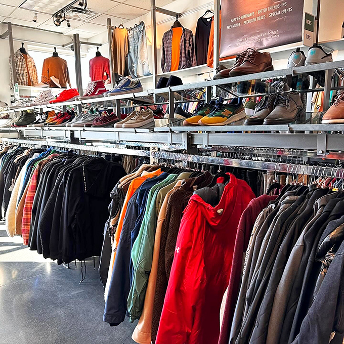 The shoe and jacket section&mdash;where outdoor enthusiasts find gear without emptying their adventure fund. Idaho winters demand quality at reasonable prices.
