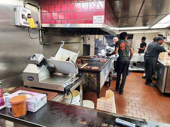 Where the magic happens. That pit isn't just cooking equipment&mdash;it's a time machine to when food was honest and transformative.