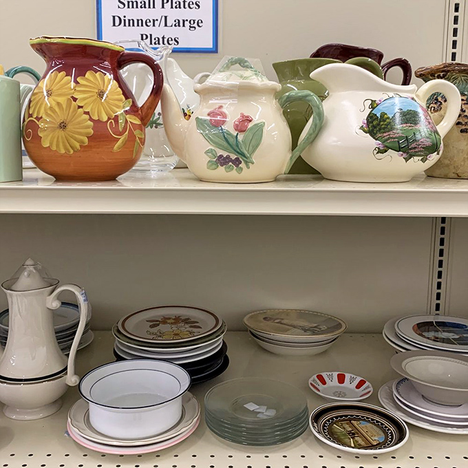 Teapots with charm and plates with history&mdash;the kitchenware section offers everything from everyday dishes to conversation-starting serving pieces.