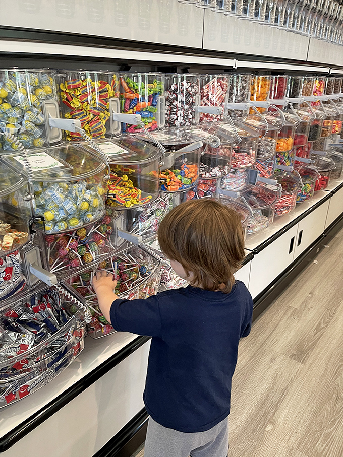 This NASA-worthy display system ensures each candy maintains its rightful place in the universe of sweets&mdash;accessible yet perfectly preserved.