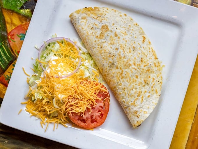 The quesadilla&mdash;that perfect marriage of crispy tortilla and melted cheese&mdash;arrives looking like the centerfold of a food magazine.