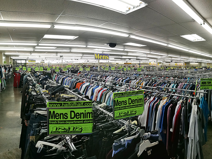 The men's department stretches as far as the eye can see. "Fresh from department stores" isn't just a slogan &ndash; it's a promise of quality.